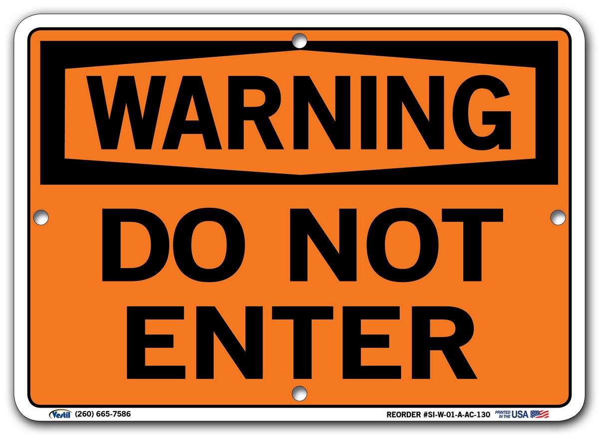 Shop Warning Safety Signage - Gold Key Equipment Supplier